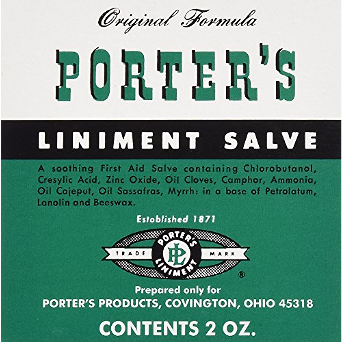 Porter's Liniment Salve, 2 Ounce