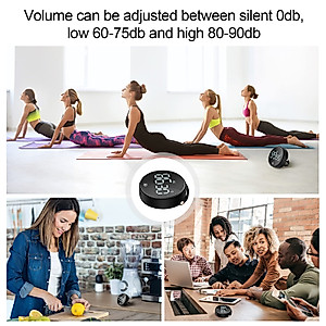 Digital Kitchen Timer, Visual Timer, Magnetic Countdown Countup Timer with Large LED Display, Digital Timer, Handy for Cooking, Exercising, Teaching, Easy for Children and Elderly (Black)