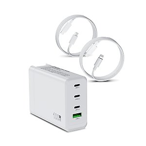 100W USB C Charger Block Mult Port, GaN Fast Charging Block for MacBook Pro/Air, Samsung Galaxy S23/S22,Note,Google Pixel,iPad,iPhone,Tablets,Laptop and More(Compact and Foldable Travel Wall Charger)