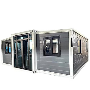 Folding Modular Container Home–2 Bedrooms with Kitchen, Ideal for Temporary Office Spaces and Recreational Living in Various Environments