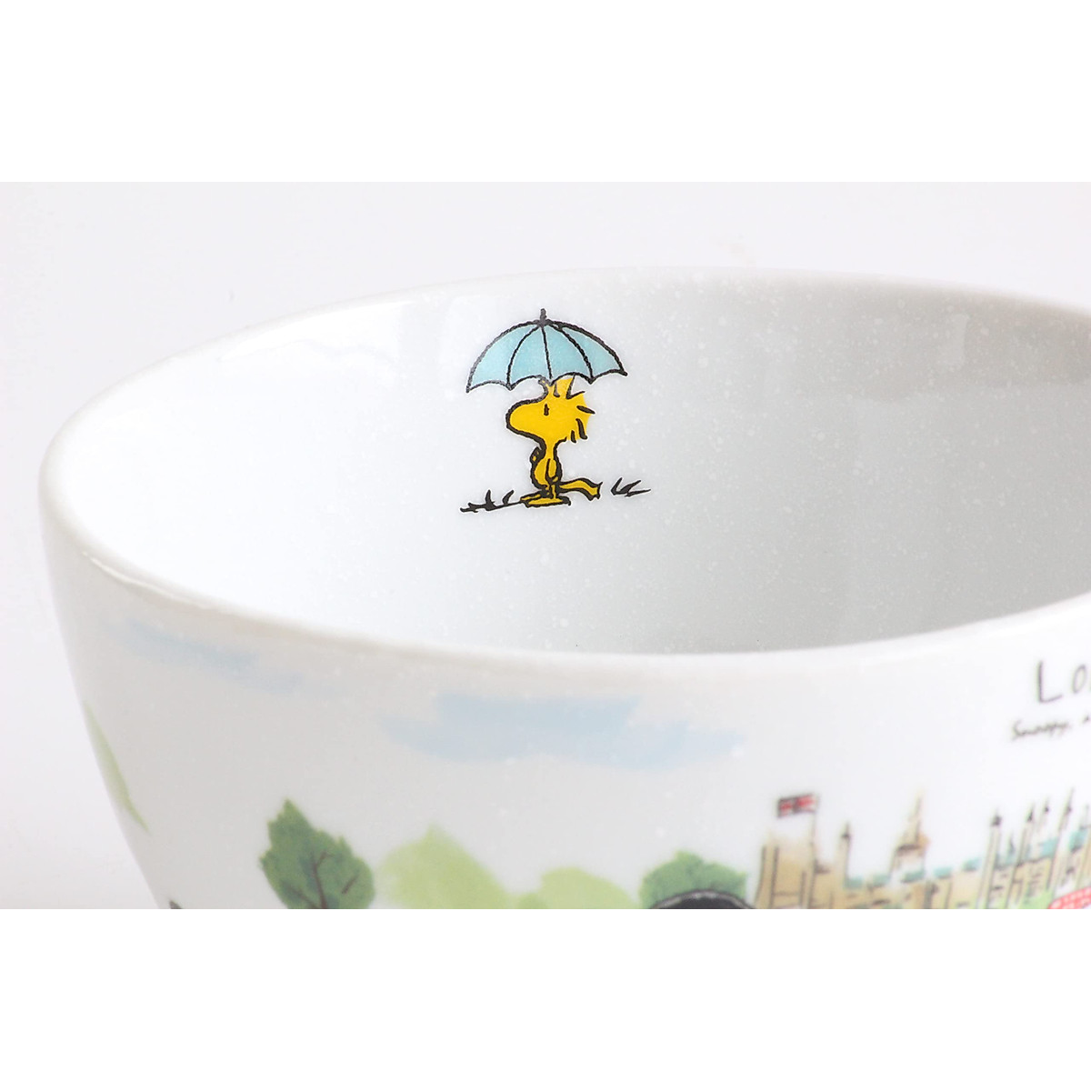 シミズ陶業(Shimizutougyou) London Paris Snoopy Bowl, Set of 2