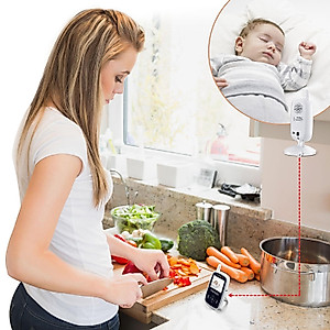 Hello Baby Wireless Video Baby Monitor with Digital Camera HB24, Night Vision Temperature Monitoring & 2 Way Talkback System, White