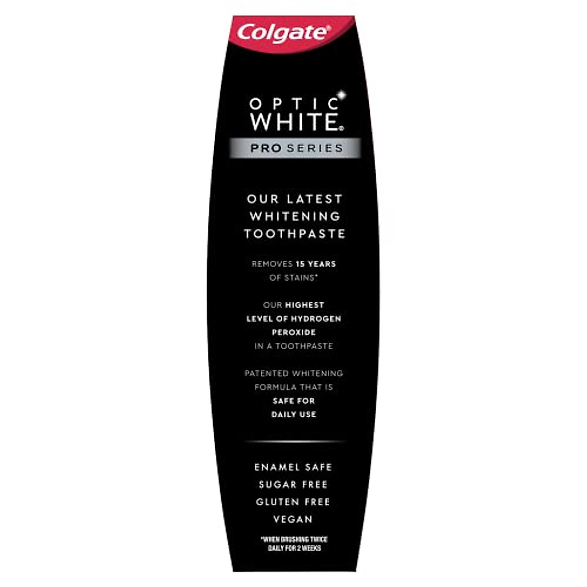 Colgate Optic White Pro Series Whitening Toothpaste with 5% Hydrogen Peroxide, Enamel Strength, 3 oz Tube