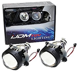 iJDMTOY 3.0-Inch H1 Bi-Xenon Projector Lens Compatible With Car Lighting Retrofit, Custom DIY Job
