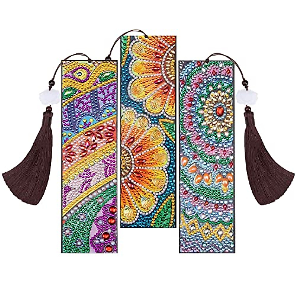 Diamond Bookmarks for Christmas: Four Seasons Trees Bookmarks and 3 Mandala Diamond Art Bookmarks