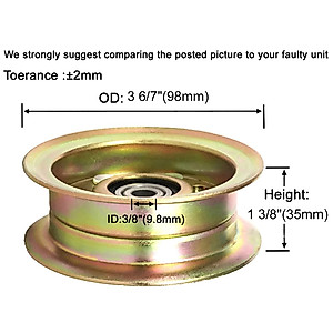 q&p Outdoor Power 173437 Idler Pulley Replaces 42" AYP Craftsman Poulan 173437 131494 155191104360X 165888 532104360 532131494 Idler Pulley
