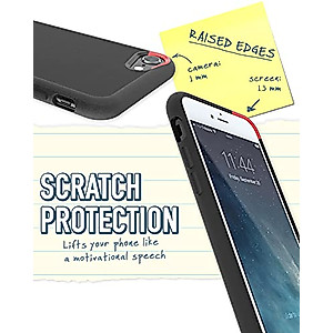 Smartish iPhone SE Slim Case - Gripmunk [Lightweight + Protective] Thin Cover for Apple iPhone SE 2022/2020 & iPhone 7/8 - Black Tie Affair