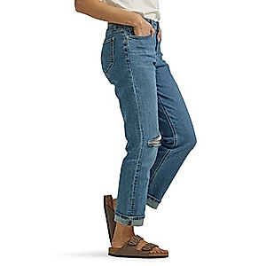 Lee Women's Mid Rise Boyfriend Jean, Standout DX, 14