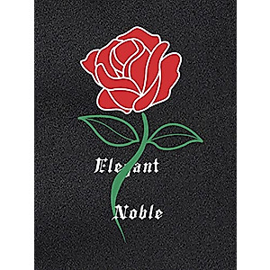 WDIRARA Men's Color Block Letter Embroidery Long Sleeve Hooded Sweatshirt Hoodies Red Rose and Black L