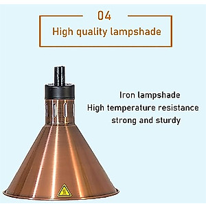 LINKANRUO Food Heat Lamp, 60-180cm Retractable Catering, Restaurant Pendant Ceiling Lights for Keep Steak Pizza Warm, Kitchen Buffet Insulation Equipment, 2pcs 27mm Lamps