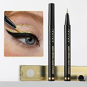 Docolor Waterproof Eyeliner Pen Super Slim Liquid Eyeliner Eye Liner Gel (Gold)