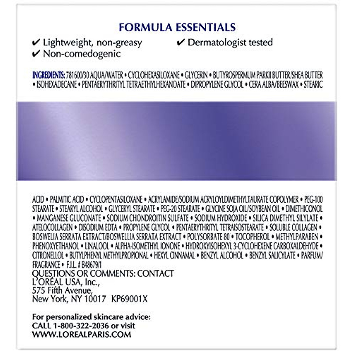 L'Oreal Paris Skincare Collagen Face Moisturizer, Day and Night Cream, Anti-Aging Face, Neck and Chest Cream to smooth skin and reduce wrinkles, 1.7 oz Pack of 2