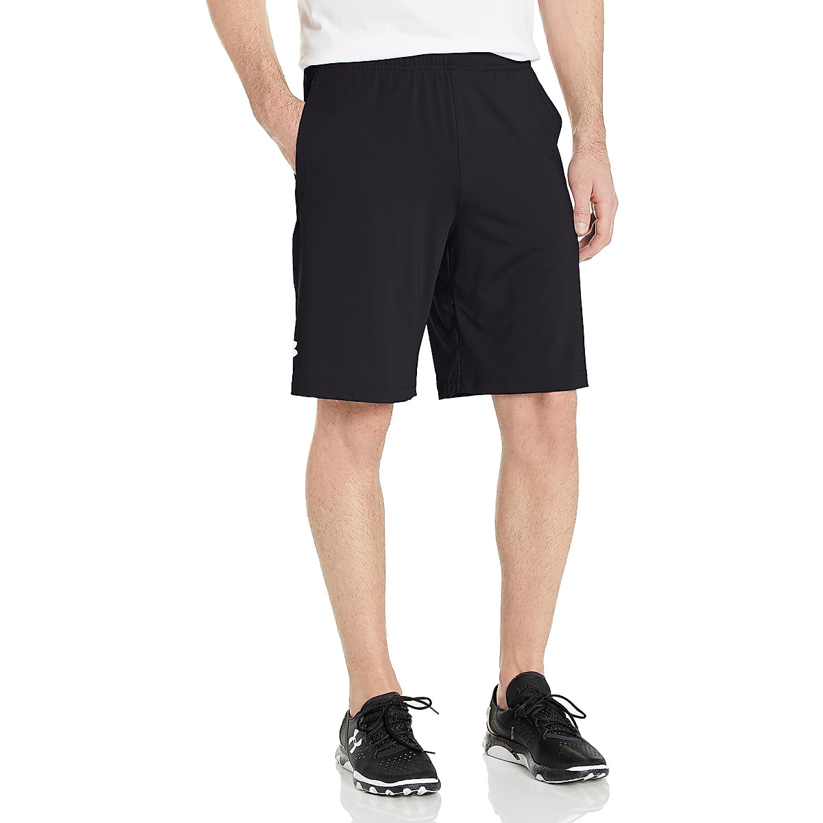 Under Armour Men's Raid 2.0 Gym Shorts , Black (001)/White , 3X-Large