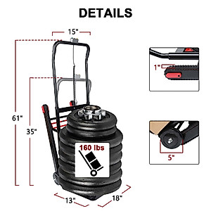 Riosoc Electric Stair Climing Cart, Portable Motorized Stair Climbing Hand Trucks Dolly Cart, Folding Stair Climber Furniture Dolly with Taping for Family Moving Warehouse Logistics Distribution