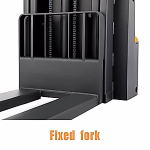 APOLLO Full Electric Walkie Pallet Stacker Powered Forklift with Fixed Legs 2200lbs Capacity 98''Lifting Height Material Lift for EU Pallet