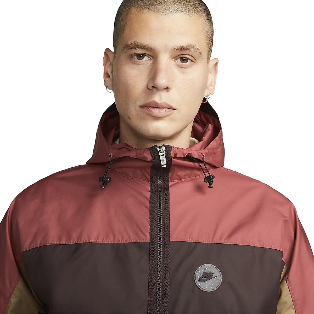 Nike Windrunner Men's Windbreaker Jacket (US, Alpha, Small, Regular, Regular, Brown Basalt/Dark Driftwood)
