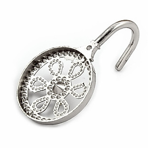 Qtqgoitem Artificial Rhinestones Decor Round Shape Coat Handbag Hook Wall Hanger 2 PCS Silver Tone (model: ea6 05d 605 d11 b34)