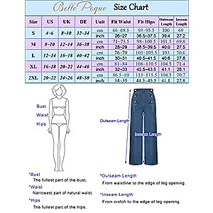 Womens Vintage Jeans Stretch High Rise Wide Legged Casual Office Denim Pants with Pockets Size 16 Size 18