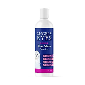 Angels’ Eyes Gentle Tear Stain Solution for Dogs and Cats | 8 oz Solution for Eye Area and Face | Remove Discharge, Dirt, Tear Stains, and Mucus