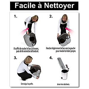 Omega Paw Self-Cleaning Litter Box, Large, Green and Beige