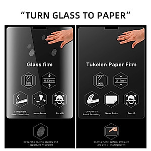 Tukellen Paper Screen Protector for iPad Air 5th/4th 10.9 Inch/iPad Pro 11 Inch(2022&2021&2020&2018) Drawing Writing Feels Like On Paper,Anti Glare Matte Flim(2 Pack)