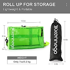 Xicennego Portable Basketball Shoe Bag with zipper - Sneaker Storage Bag - Shoe Box Bags - Foldable Waterproof Shoe Puches Organizer(Fluorescent green)