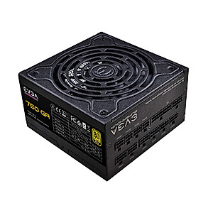 EVGA 220-GA-0750-X1 Super Nova 750 Ga, 80 Plus Gold 750W, Fully Modular, ECO Mode with Dbb Fan, 10 Year Warranty, Compact 150mm Size, Power Supply