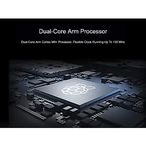 Ingcool Raspberry Pi Pico Microcontroller Board with Pre-soldered Header Low-Cost, High-Performance,Based on RP2040 Chip, Dual-core Arm Cortex M0+ Processor,Flexible Clock Running up to 133 MHz