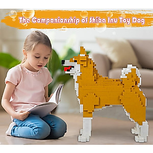 EP EXERCISE N PLAY 1512 PCS Large Dog Building Set Animals Building Blocks 1:1 Life-Size Shiba Inu Pets Toys Gifts for Kids or Adult