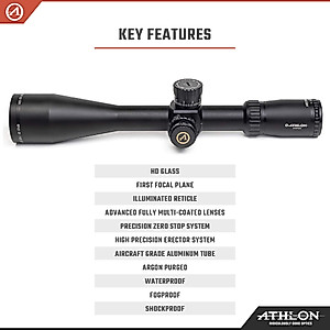 Athlon Optics Ares BTR GEN2 4.5-27x50 Riflescope - APRS5 FFP IR MIL, Black