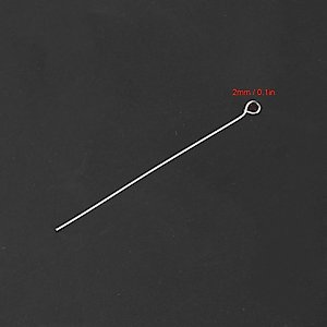 50PCS Reusable Inoculating Loops and Needle Set Laboratory Nichrome Inoculating Needle Tips Cell Streaking Lab Tools(2mm)