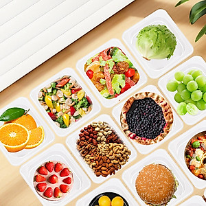 Hyuetrsa 8 Packs Plastic Food Pan with Lids Clear Food Storage Containers 1/6 Size 6 Inch Deep Restaurant Commercial Hotel Pans Stackable Polycarbonate Pan for Vegetables Fruits Beans Corns