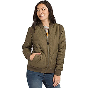 prAna Women's Diva Varsity Jacket, Slate Green, X-Small