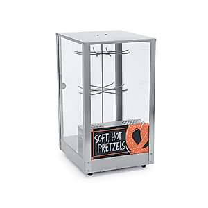 Nemco 6403 Dual Rack Revolving Pretzel Warmer Merchandiser, Stainless Steel, 120v, NSF