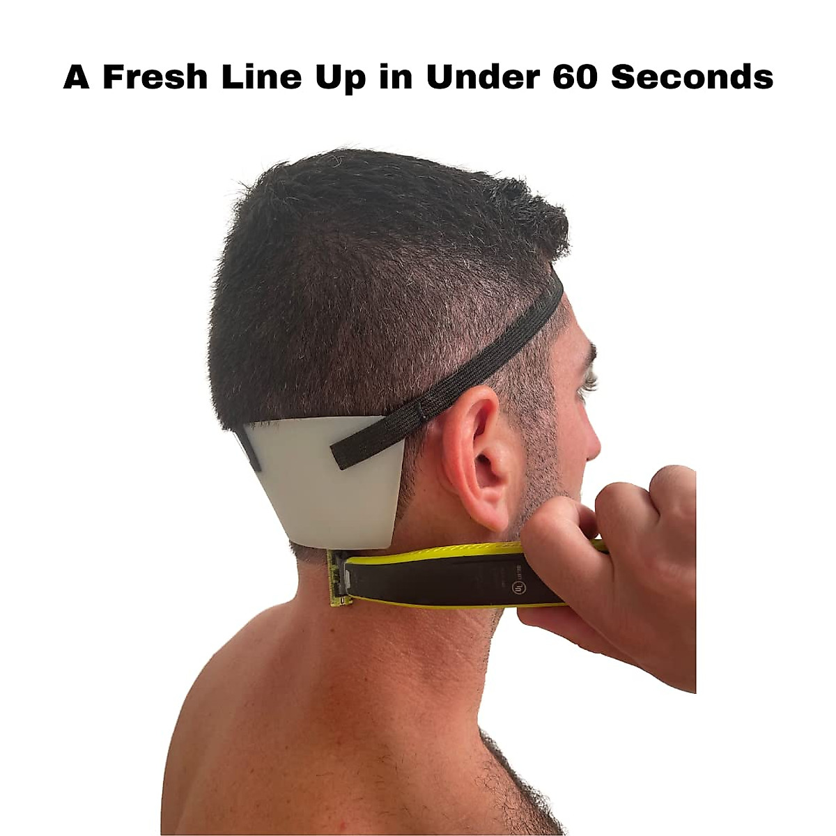 EdgUp 2.0 - Neckline Shaving Template and Hair Cutting Guide | DIY Self Haircutting System | Hands-Free Cut, Trim & Shaving Use for Line Ups | Flexible Durable High-Grade Silicone Stencil