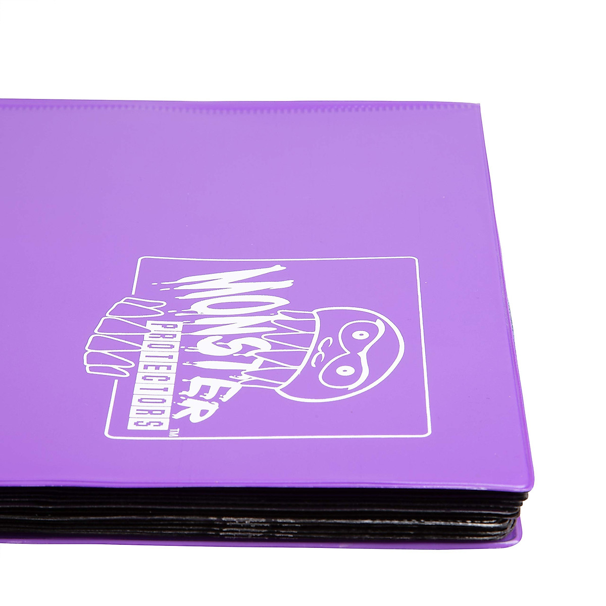 Monster Protectors 9 Pocket Trading Card Binder - Matte Purple Album, Anti-Theft & Anti-Drop TCG Protection w Side Loading Pockets, Double Sided, Holds 360 Cards, Sports, Gaming, Kpop, Christmas Gift