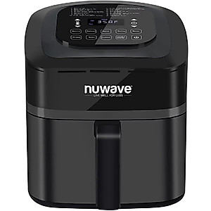NUWAVE Brio 7-in-1 Air Fryer Oven, 7.25-Quart with One-Touch Digital Controls, Non-Stick Air Circulation Riser & Reversible Rack Included