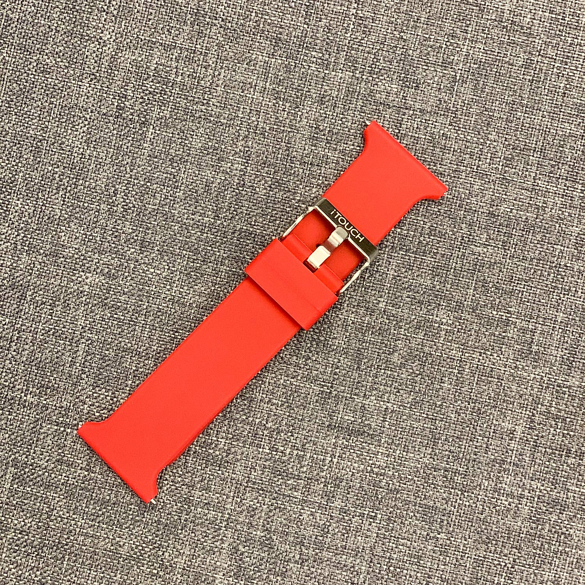 iTouch Sport Solid Silicone Smartwatch Straps, Replacement Smartwatch Straps, Solid Silicone Straps for Smartwatches, Compatible ONLY with The iTouch Sport Smartwatch (Red)