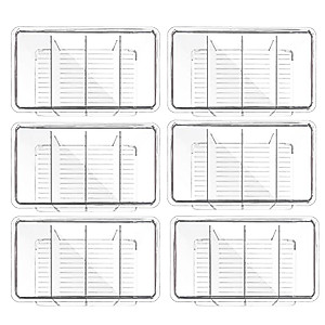 ZHOMA Drawer Organizers with Cover - Vanity Cases Clear Plastic Storage Bins