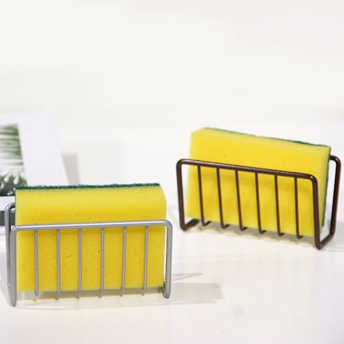 Jesscasday Kitchen Sink Drain Rack Hollow Draining Holder Metal Wrought Iron Shelf for Bath Dishwashing Cloth Soap Collection