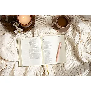 CSB Notetaking Bible, Floral Cloth Over Board, Black Letter, Wide Margins, Journaling Space, Single-Column, Reading Plan, Easy-to-Read Bible Serif Type