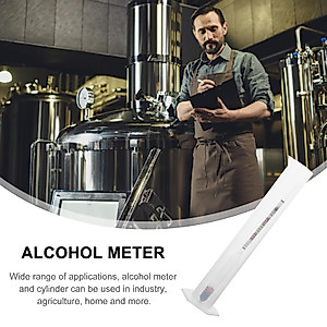 POPETPOP 1 Set Alcohol Meter Brewing Supplies Lab Hydrometer Graduated Cylinder Stills for Distilling Moonshine Brewer Elite Hydrometer Kit Beer Alcohol Hydrometer Sugar Meter Plastic Wine