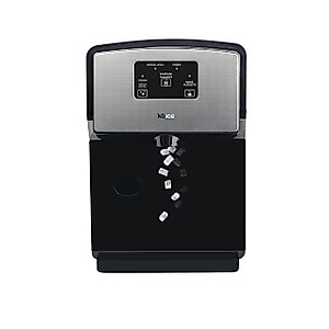 KBice Self Dispensing Countertop Nugget Ice Maker, Crunchy Pebble Sonic Ice Maker's Produces Max 30 lbs of Nugget Ice per Day, Stainless Steel Display Panel