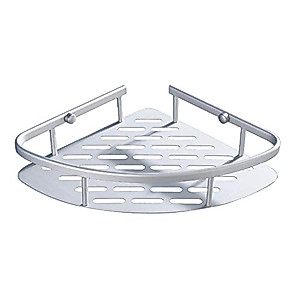 DOITOOL Wall Hanging Decor Shower Corner Caddy Bathroom Wall Mount Triangle Basket Shelf Bathroom Storage Organizer Holder Tray for Cosmetic Makeup Shampoo Single Layer Wall Mount Shelves