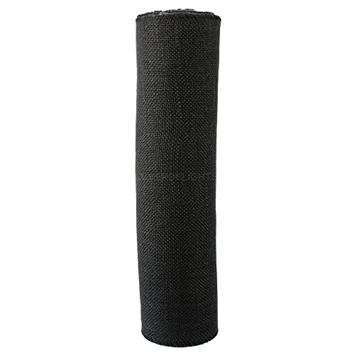 CleverDelights 14" Black Burlap Roll - Finished Edges - 10 Yards - Jute Burlap Fabric