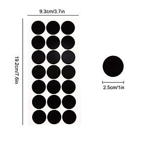 Iceyyyy 100+ Pieces Black Adhesive Felt Circles, Black Self-Adhesive Felt Sticker for Halloween DIY Projects, Professional Craft Finishing (1 Inch)