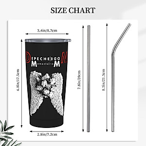 KMATELONE Depeche Music Mode Cup Stainless Steel Vacuum Insulated Travel Mug With Lid and Straw Cups Thermal Coffee 20 Oz