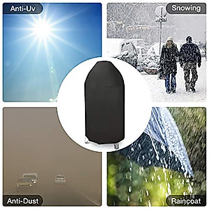 Stanbroil Premium Cover for 18" Smokey Mountain Cooker, Round Smoker Grill Cover Replaces Weber Part # 97201, Black