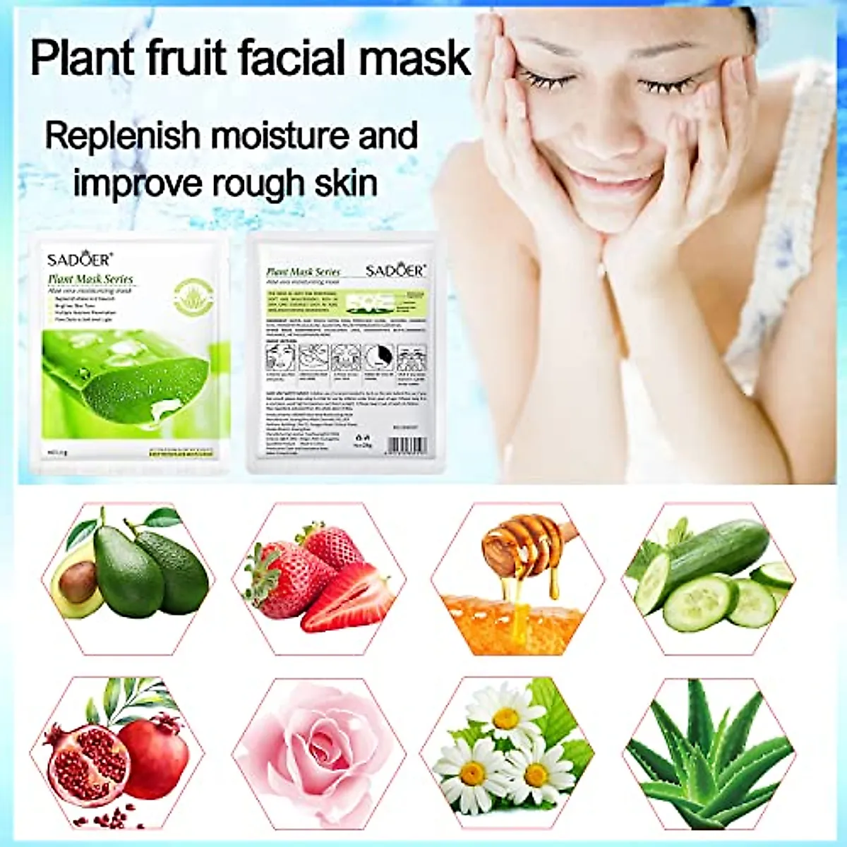 KOWLOON 24 Combo Pack Face Facial Mask, Hydrate, Nourishing, Cleansing, Radiance Boost, Soothe, For Women Men All Skin Types
