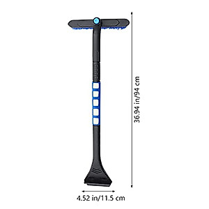 LIOOBO Metal Snow Shovels Snow Remover Brush for Car: Snow Brush and Detachable Ice Scraper Shovel Ergonomic Foam Grip Car Clean Tool for Cars Trucks SUV Multitools Snow Pusher Shovel